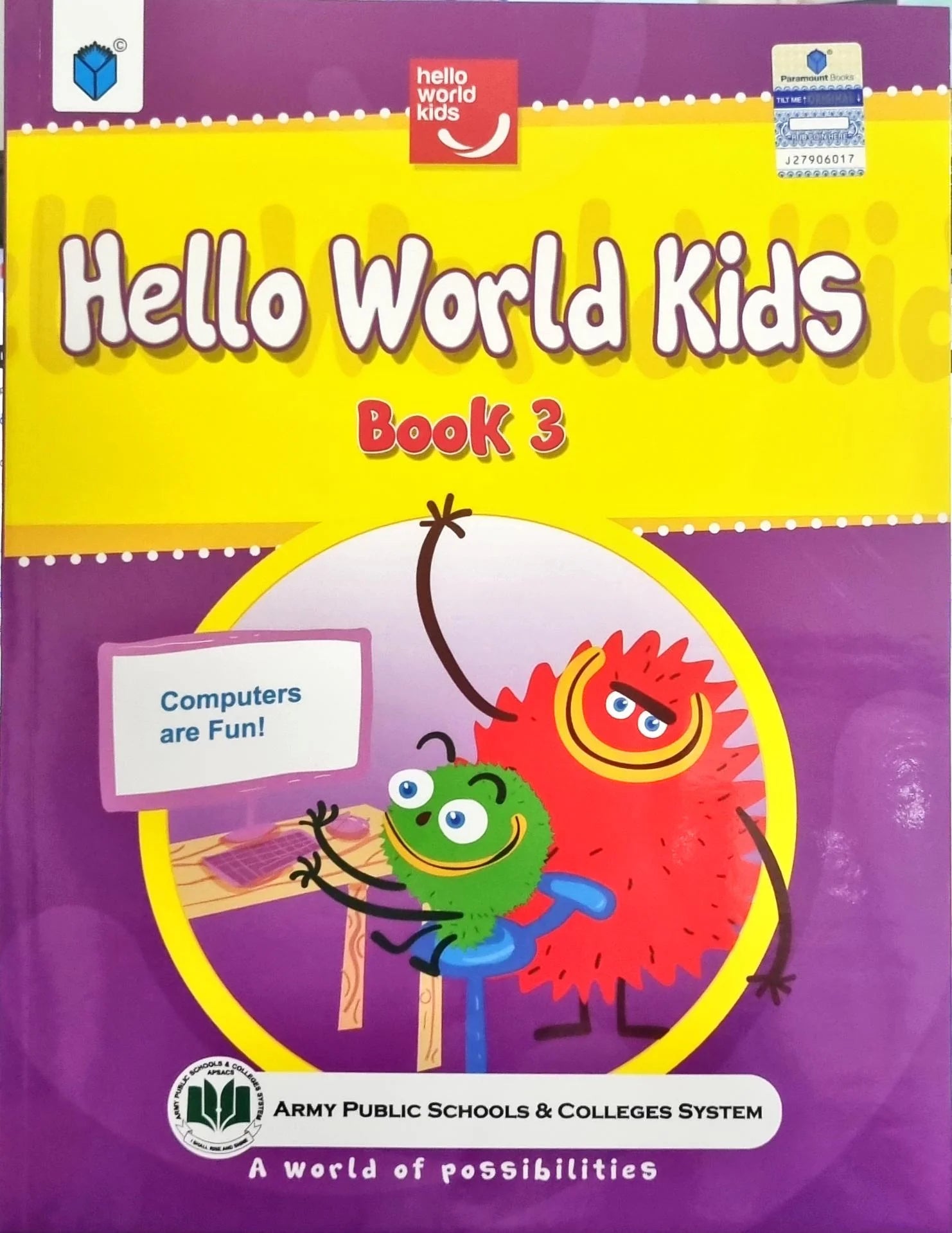 APSAC: COMPUTER SCIENCE; HELLO WORLD KIDS CLASS 3 – The BIG BookStores